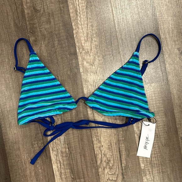 Nasty Gal | Swim | Nwt Terrycloth Striped Bikini Top | Poshmark